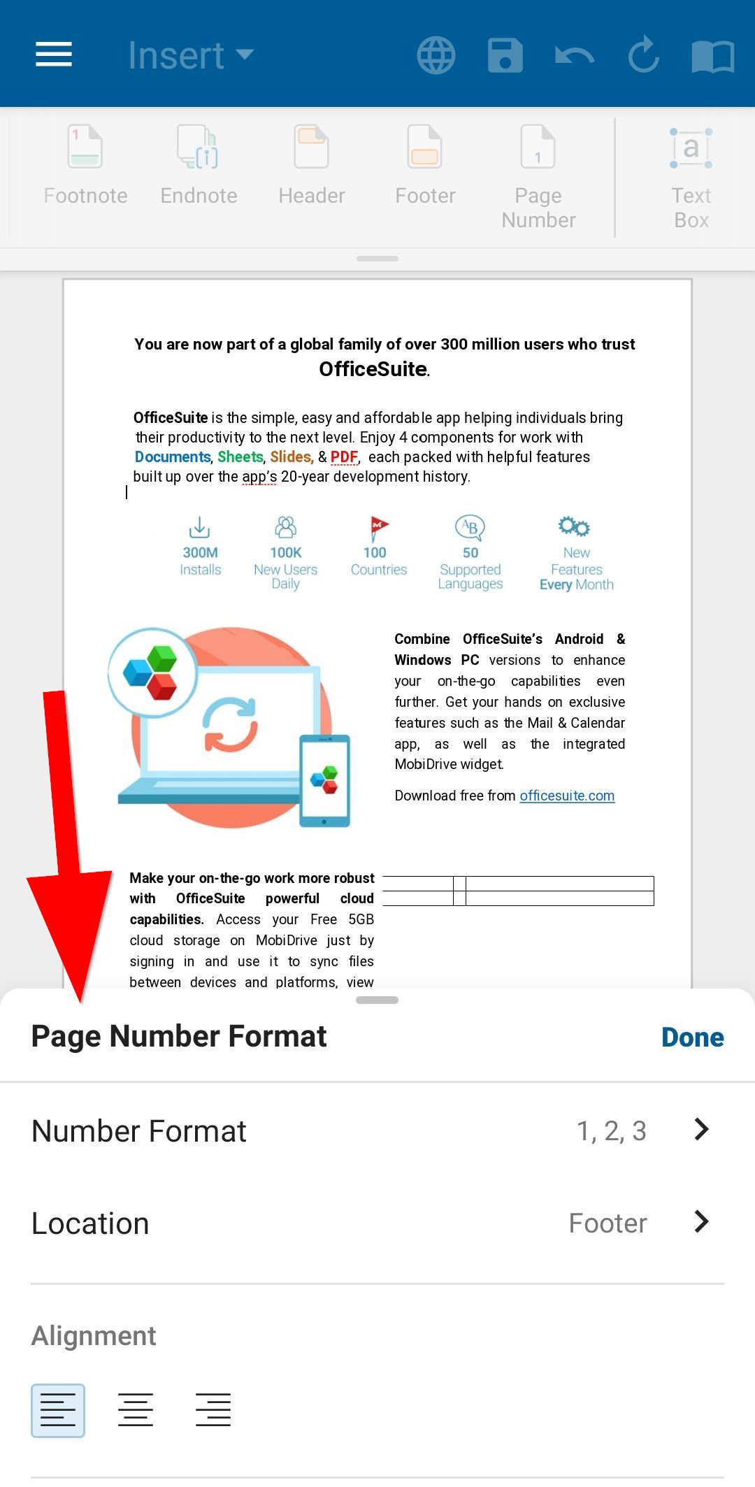 Add header, footer, page number in Documents – OfficeSuite Add header, footer, page number in Documents – OfficeSuite